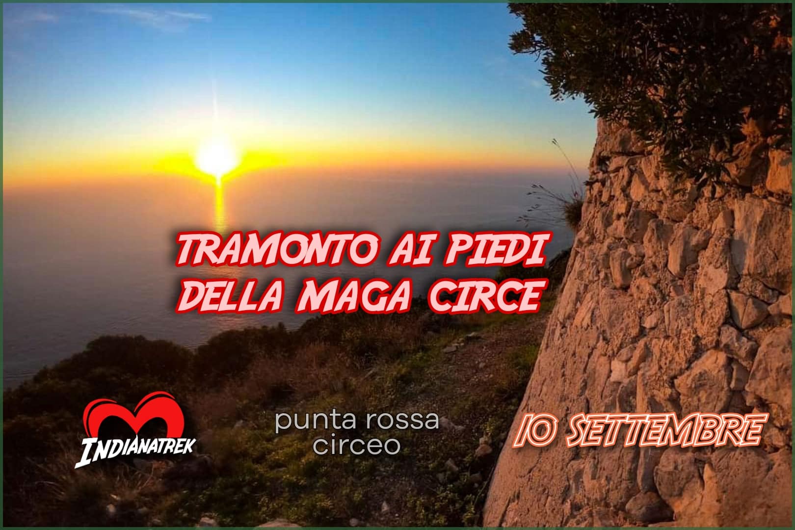 Tramonto ai piedi della Maga Circe - IndianaTrek.it